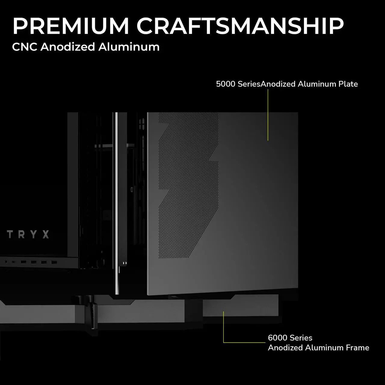 TRYX LUCA L70 E-ATX PC Case Narrow Bezel ATX Case High Modularity ...