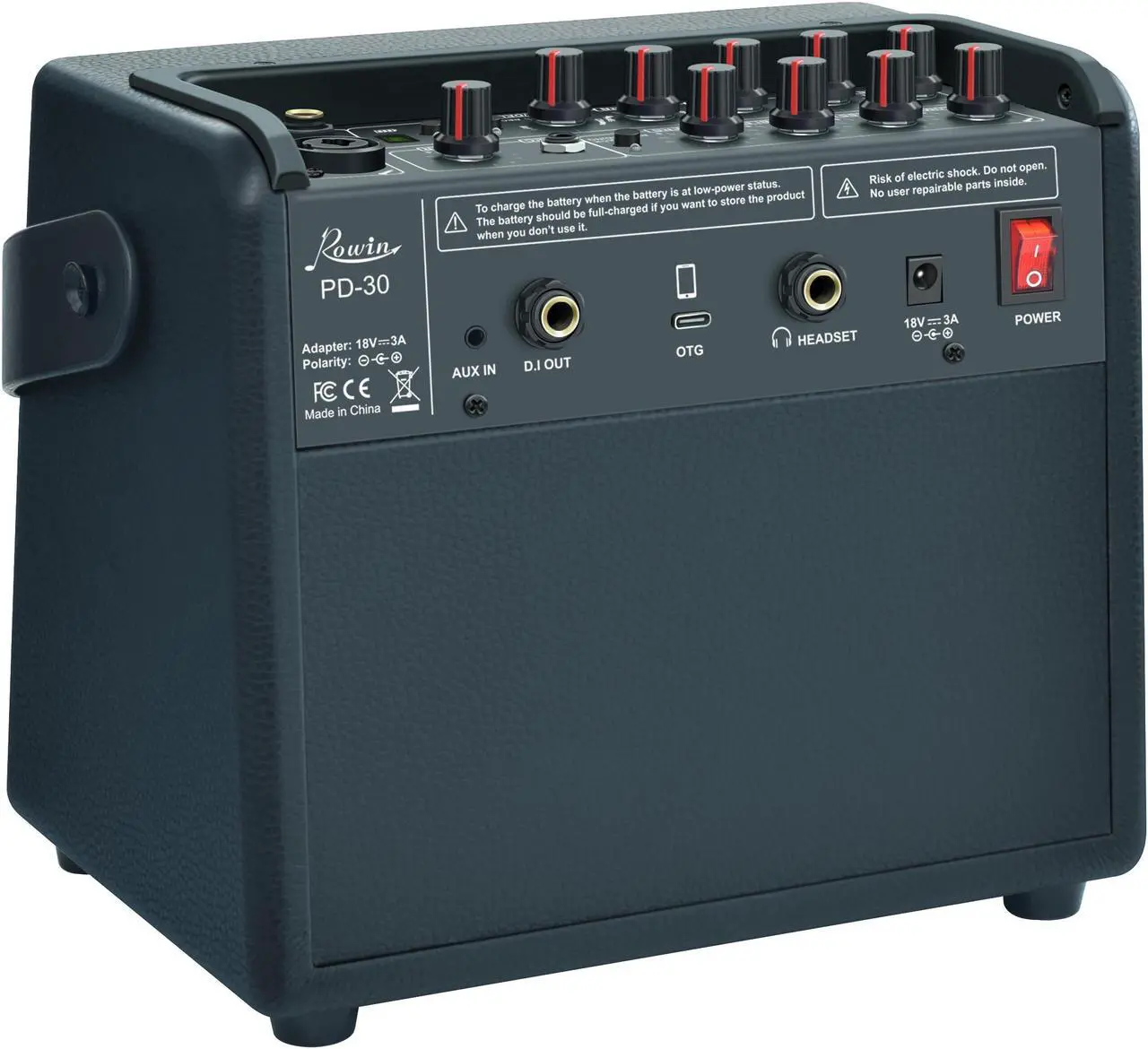 Rowin 30W Acoustic Guitar Amplifier Multi-Function OTG BT Guitar ...