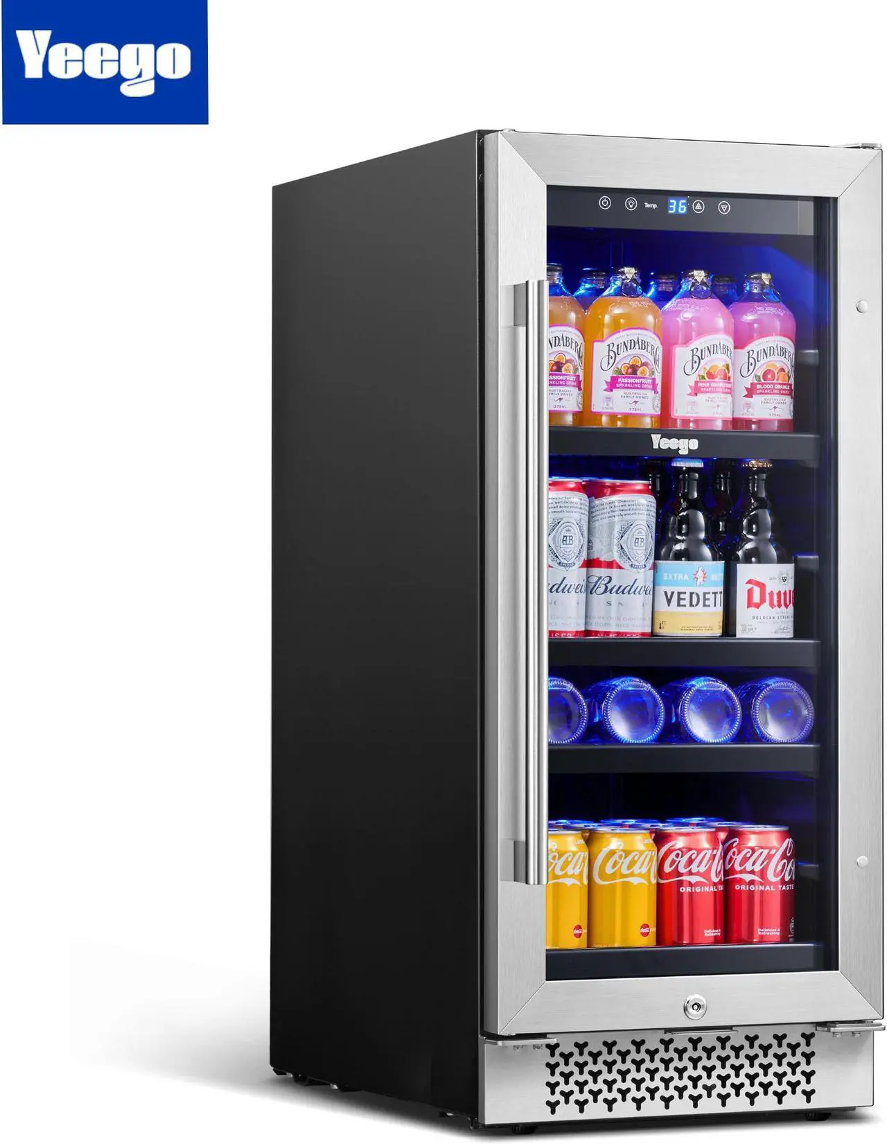 Yeego 85L Beverage Refrigerator - Spacious Wine Cooler with Efficient ...