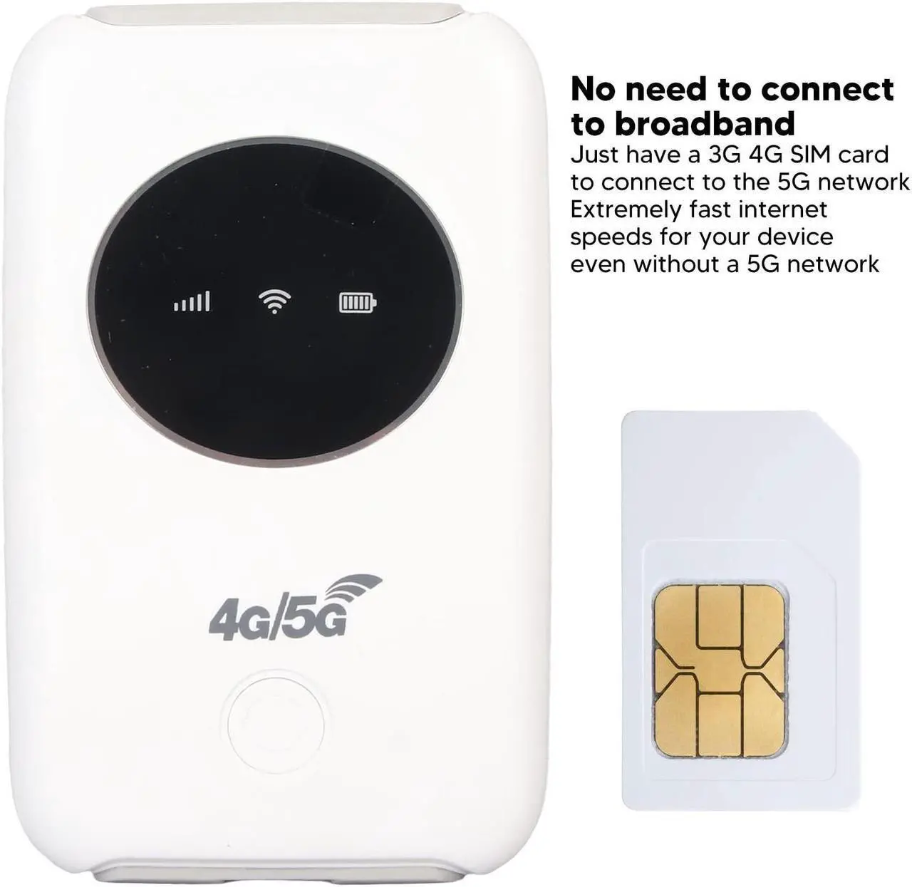 4G /5G Portable USB Modem, 300Mbps Unlocked Mobile Hotspot with SIM ...