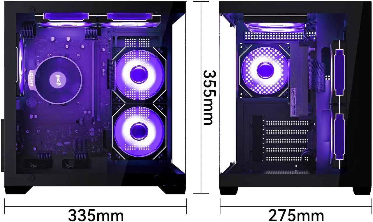 YAWYORE Gaming Desktop Computer PC,AMD Ryzen 5 5600GT,16GB RAM and 1TB ...