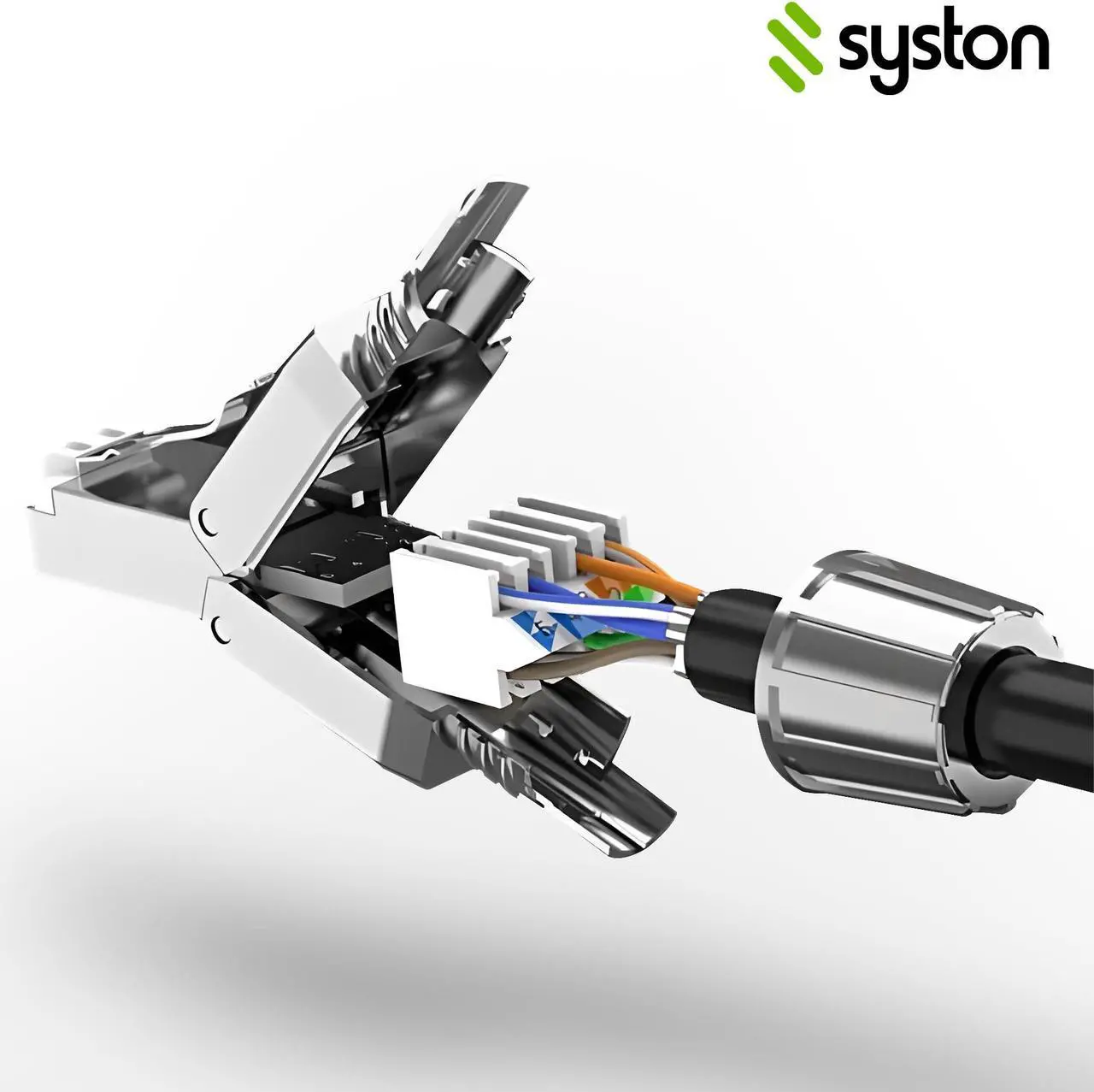 SYSTON CABLE TECHNOLOGY CAT 8 Ethernet Bulk Cable, 2000MHz, 22/4pr Solid CU, CMR, Indoor/Outdoor ...