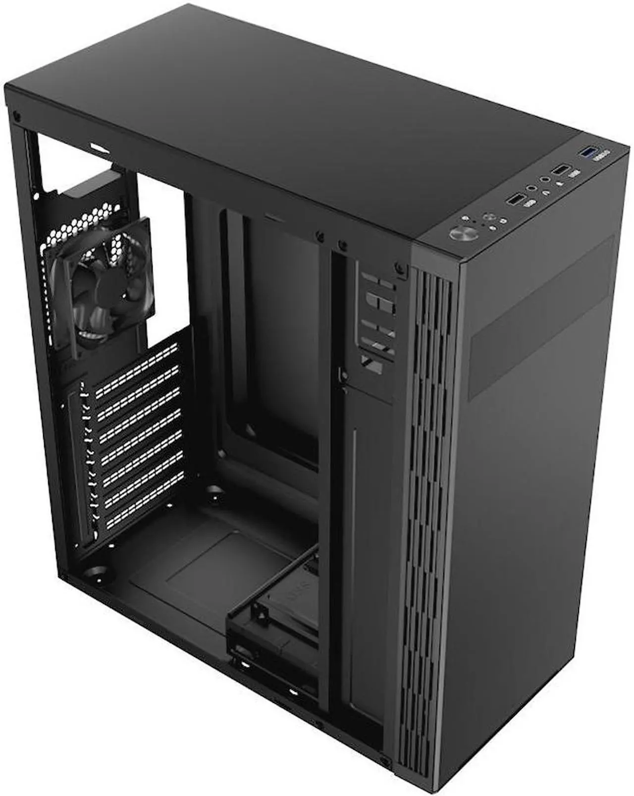 ATX PC Case Support 5.25" ODD, Computer Case Pre-Install 1x120MM Fan+ ...