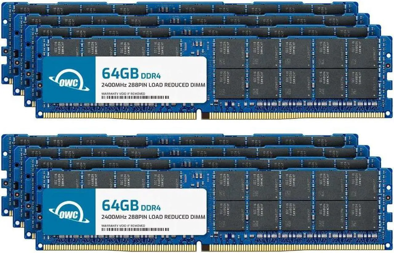 OWC 512GB (8x64GB) DDR4 2400 PC4-19200 CL17 4Rx4 288-pin 1.2V ECC Load ...