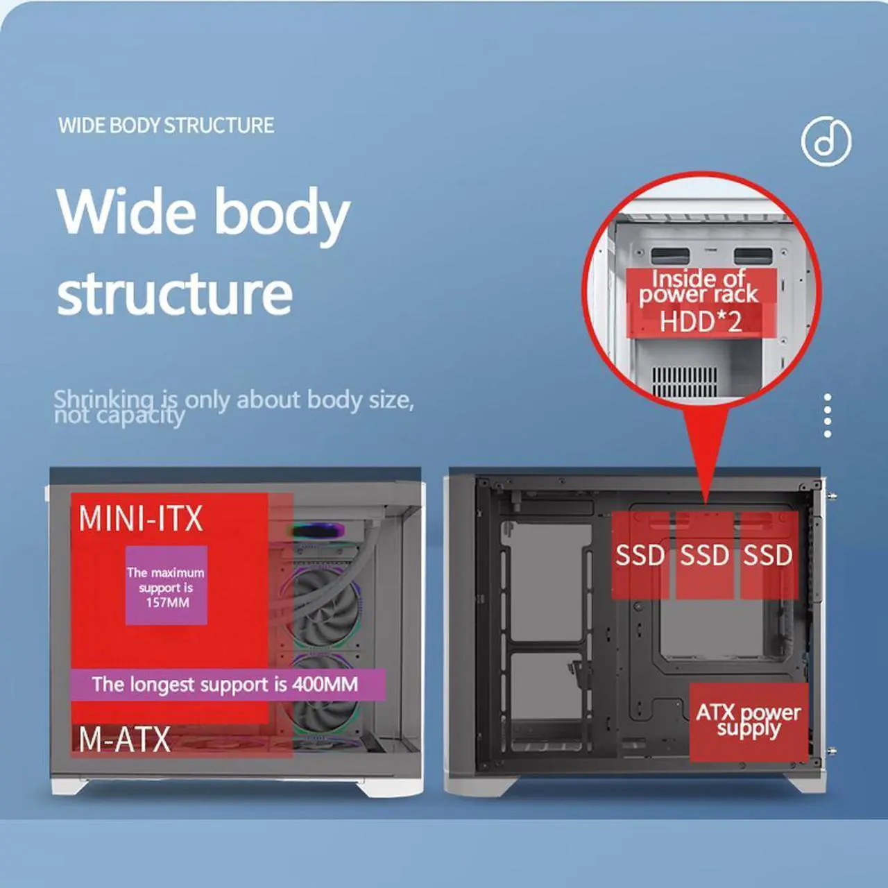 WJCOOLMAN Tian Mu White Curved Glass Panoramic Version 2Side ...