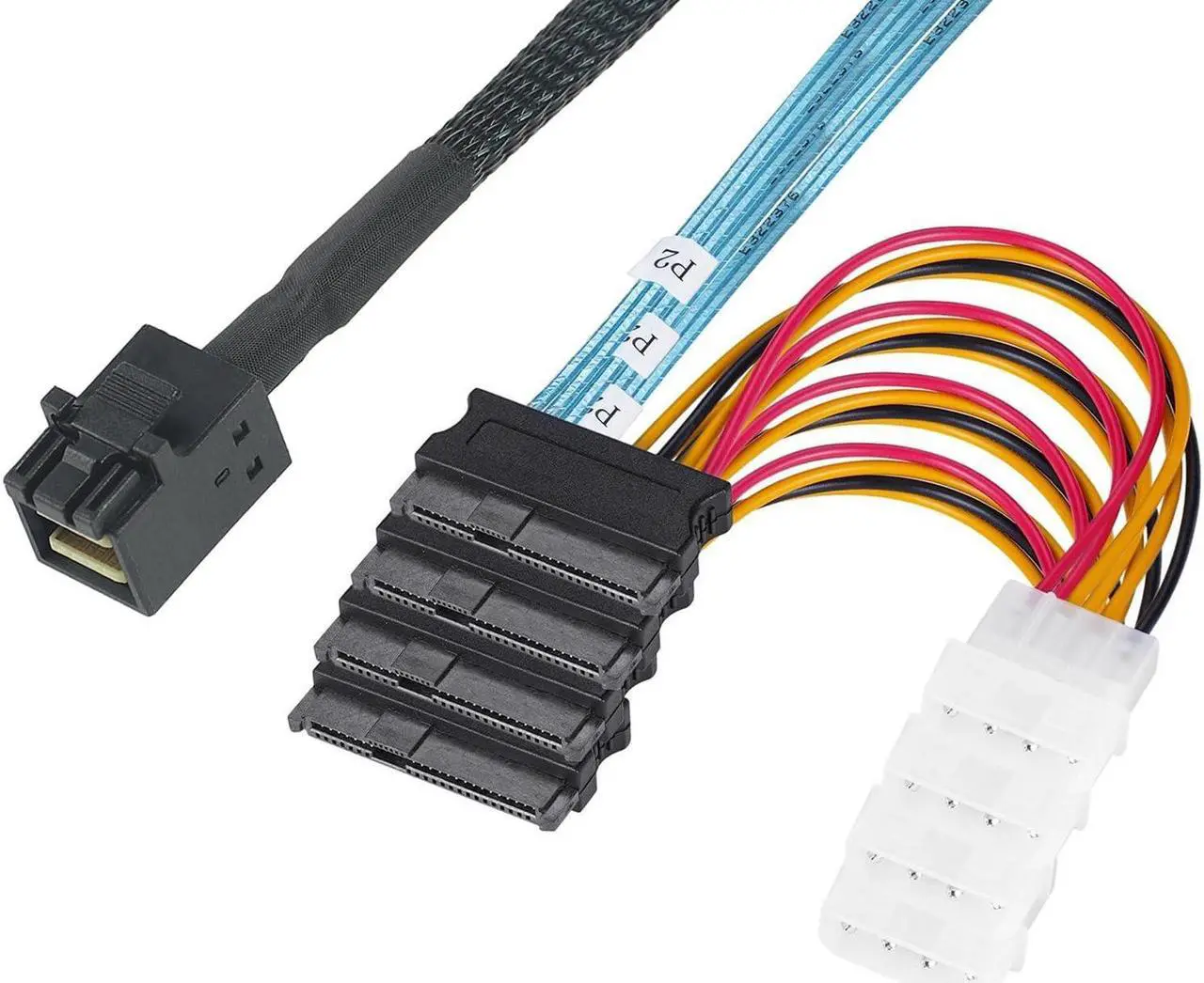 Heretom 2PCS SFF-8643 Internal Mini SAS HD to 4X 29pin SFF-8482 ...
