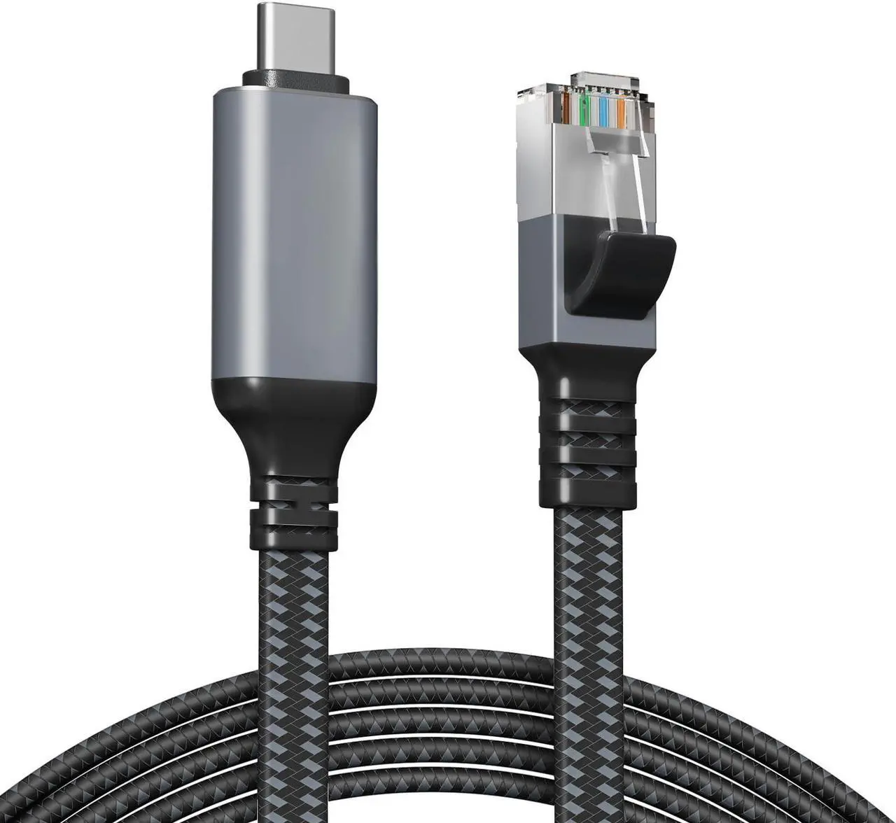 Orbram Type C to RJ45 Cable 6FT+Cat 8 Ethernet Cable 30 ft, Flat USB C ...
