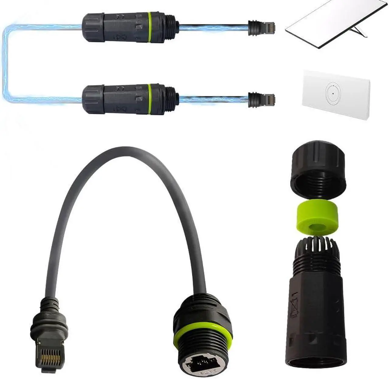 YIGORN Starlink Ethernet Adapter Gen 3/Mini, Starlink Cable 1.64FT with RJ45 Ethernet Cable ...