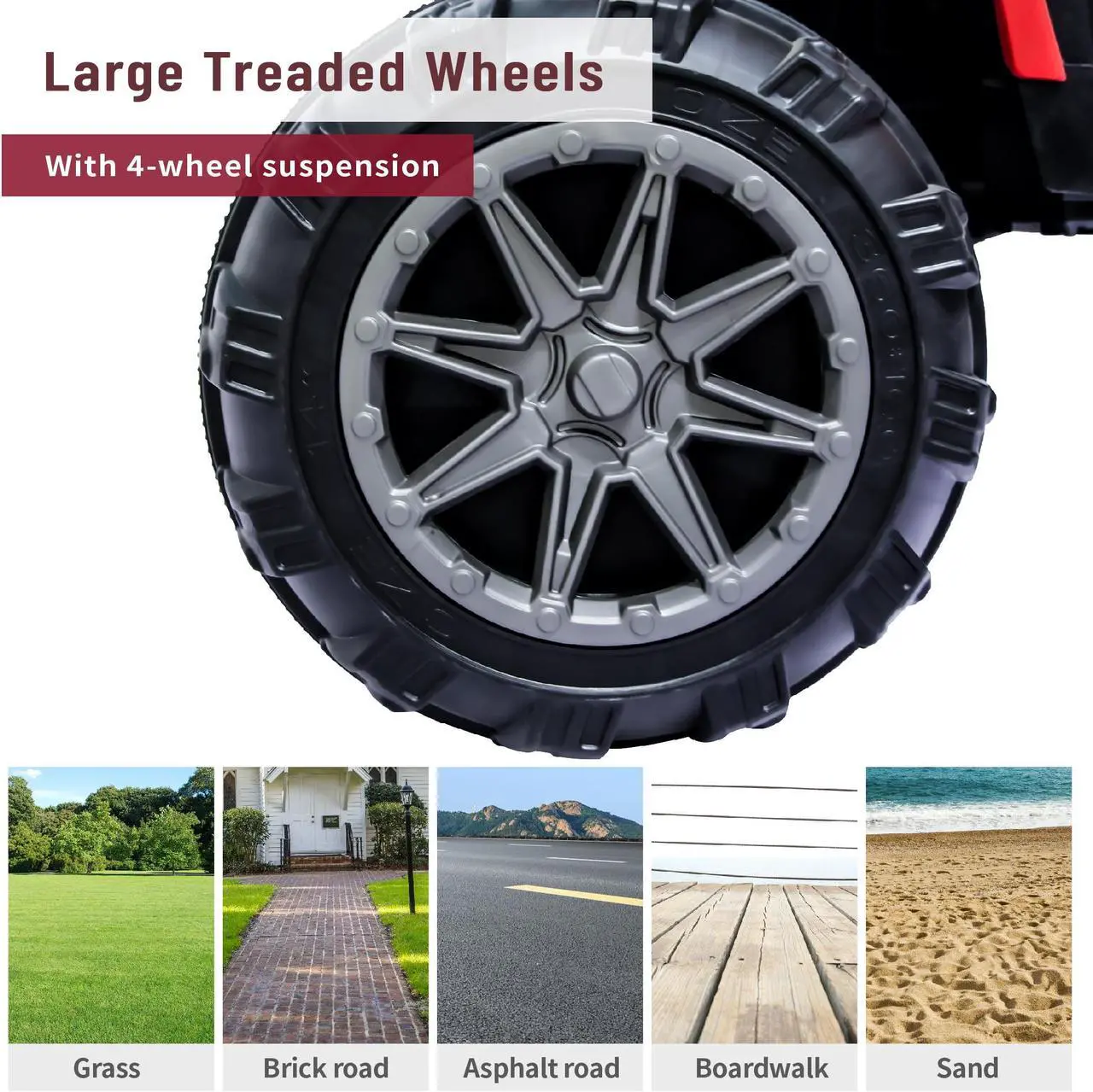 TCARAIWEN 24V Kids Ride on ATV 6mph Electric Power Wheels Quad Car with ...