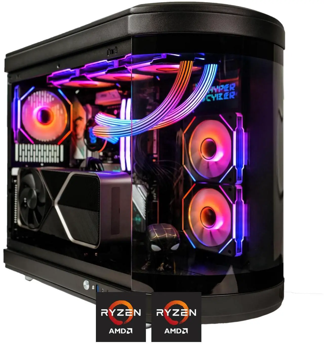 HYPER CYBER Ultra Y Gaming PC Desktop Computer AMD Ryzen 7 7800X3D, AMD ...