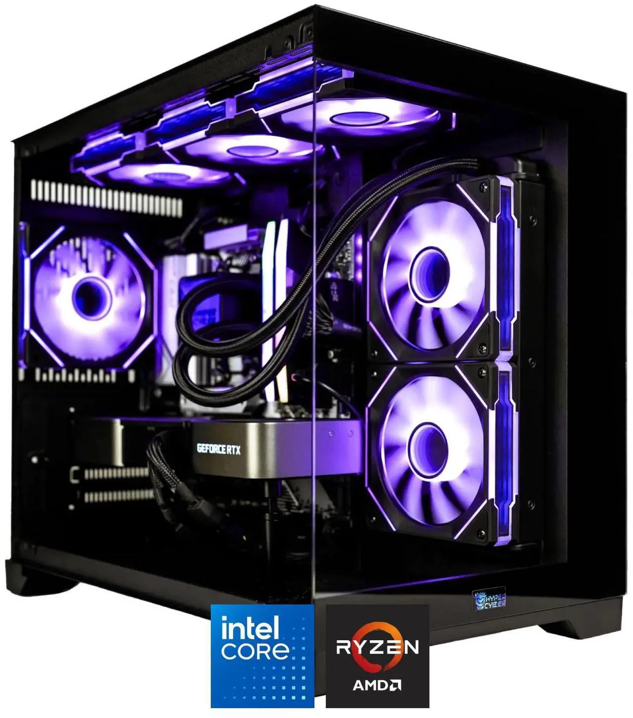 HYPER CYBER Rage Q Gaming PC Desktop Computer Intel Core i5-14600K, AMD ...