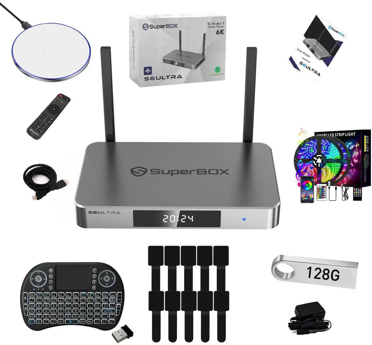 (Latest) 2025 S6 ULTRA Smart TV Box Android 12, 4GB RAM, 128GB Storage ...