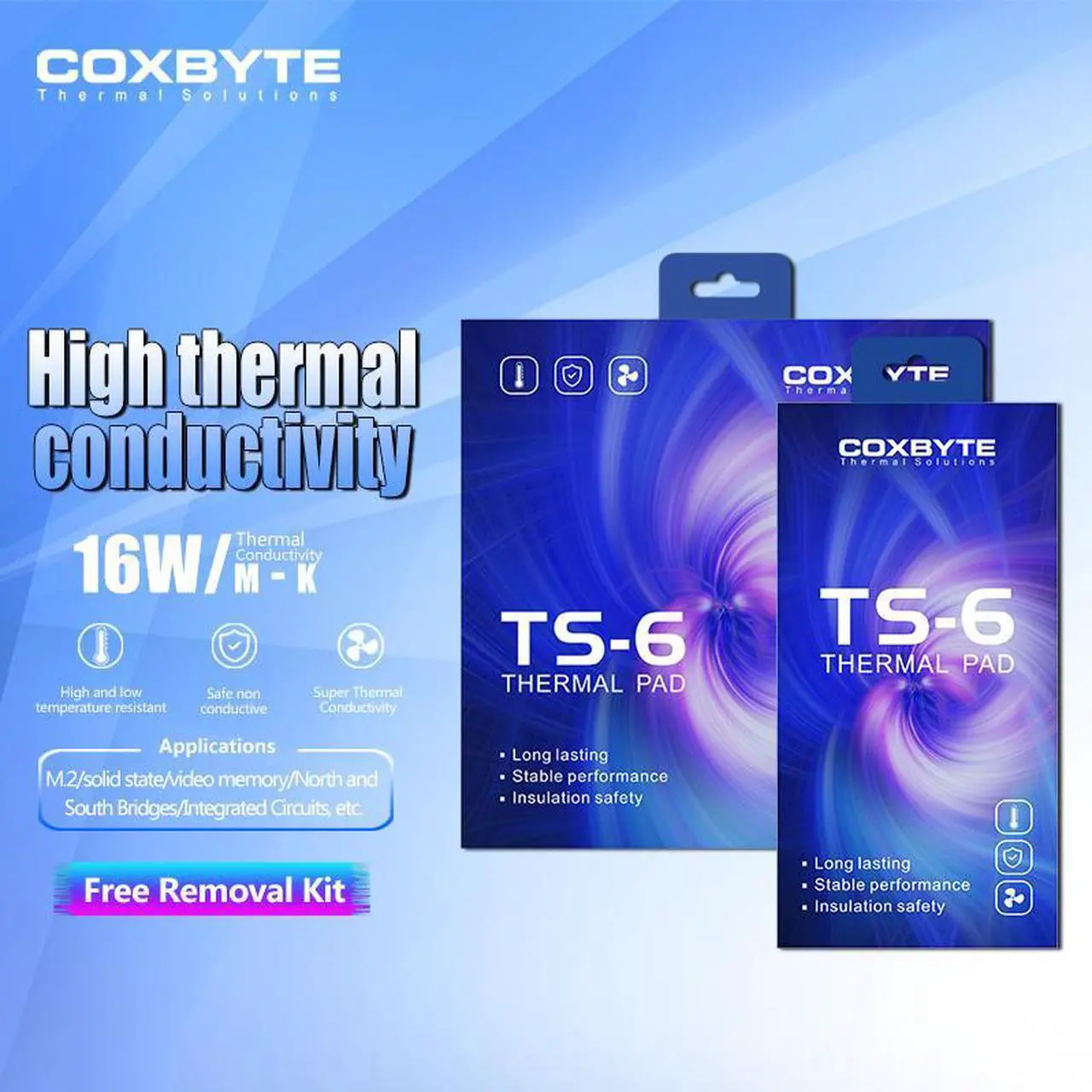 Coxbyte 16W/mk Heat Conducting high-performance thermal pad CPU/GPU ...