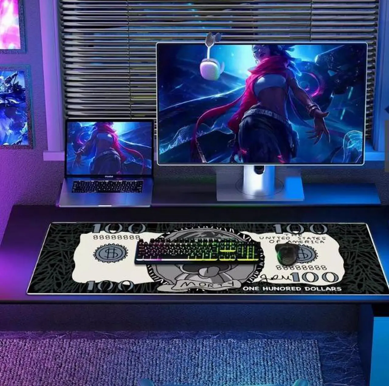 100 Dollar 31.5 X 11.8 Inch Keyboard Mouse Pad, 3D Gaming - Newegg.com