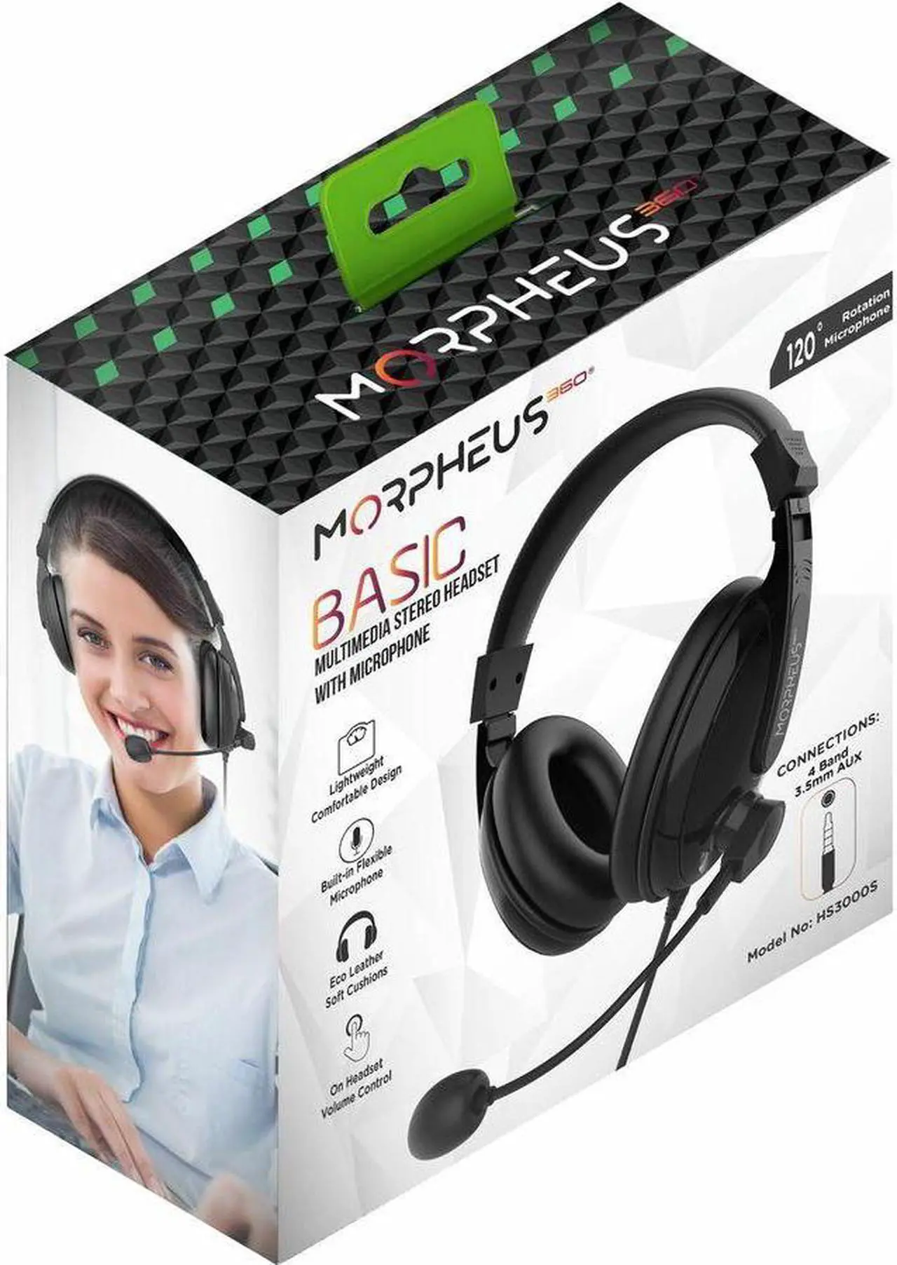 Morpheus 360 Basic Multimedia Stereo Headset - Adjustable Microphone ...