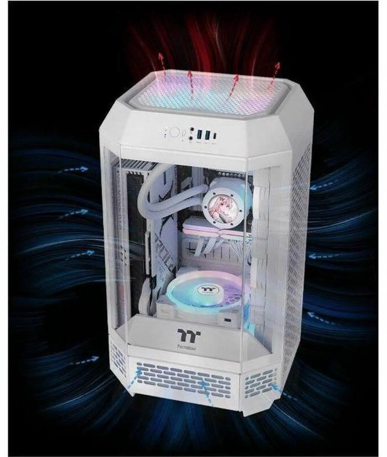 Thermaltake Tower 250 Snow Mini-ITX Mini Tower 2x120mm CT Fans Included ...