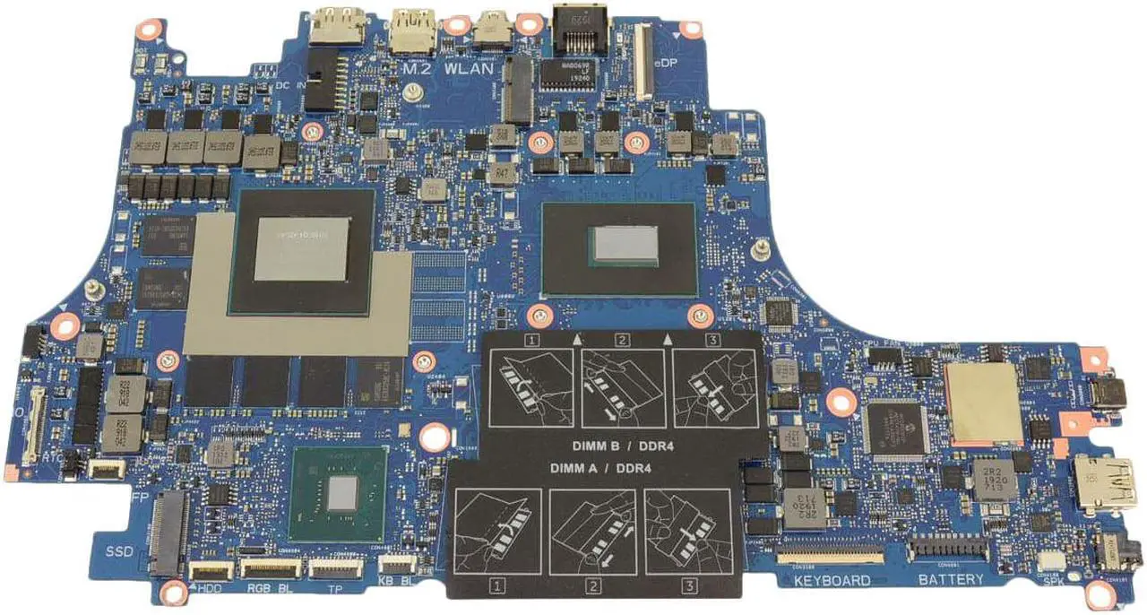 Refurbished: Dell T3CD6 Laptop Motherboard - Intel Core i7-8750H ...