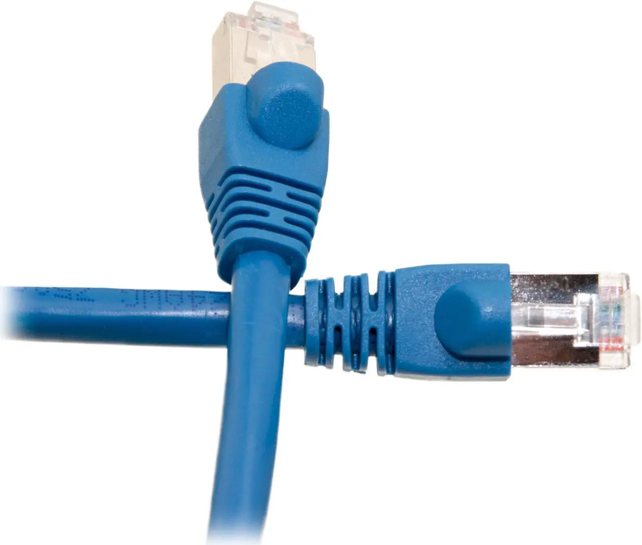 Shielded Cat6 Blue Ethernet Patch Cable, Snagless/Molded Boot, 100 foot ...