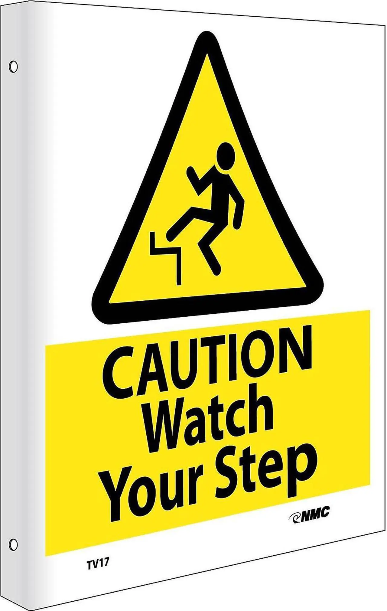 National Marker Caution Signs; Caution Watch Your Step Flanged 10X8 ...