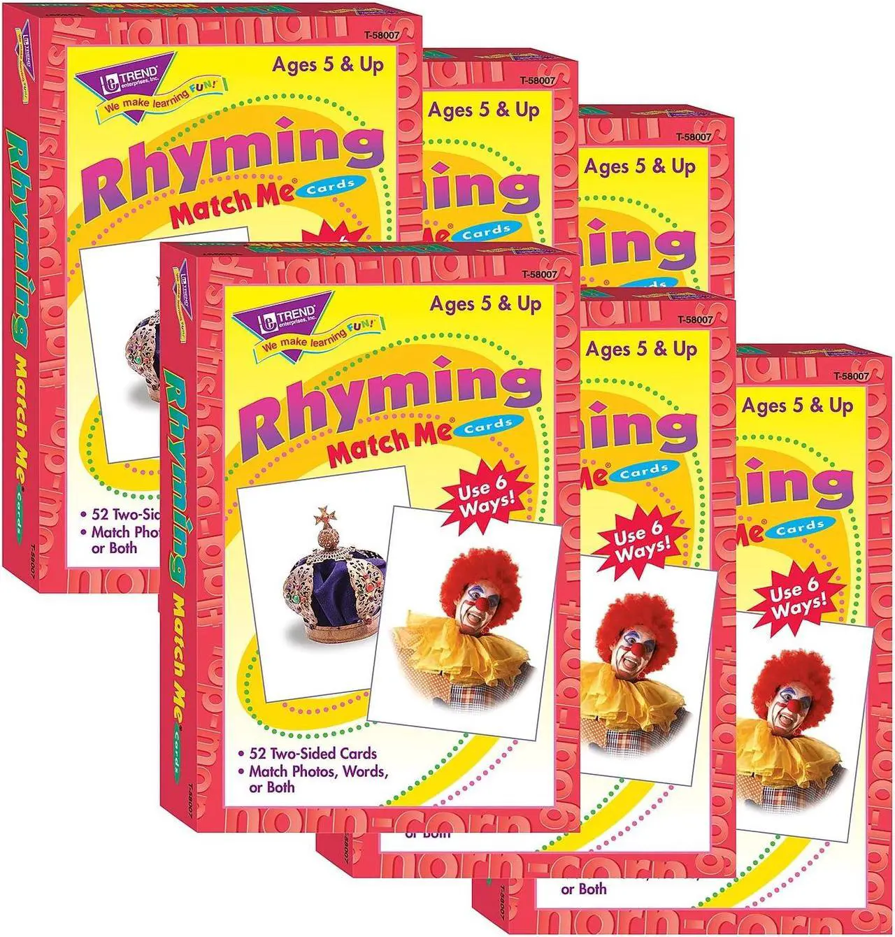 Trend Enterprises Rhyming Words Match Me Cards Matching Game Grade PK-2 ...