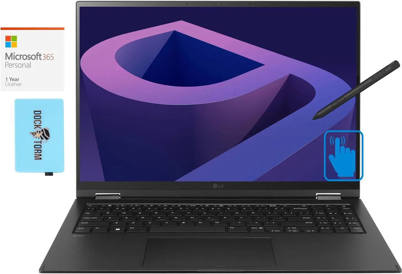 LG gram 16T9 Home & Business 2-in-1 Laptop (Intel i7-1260P 12-Core, 16. ...