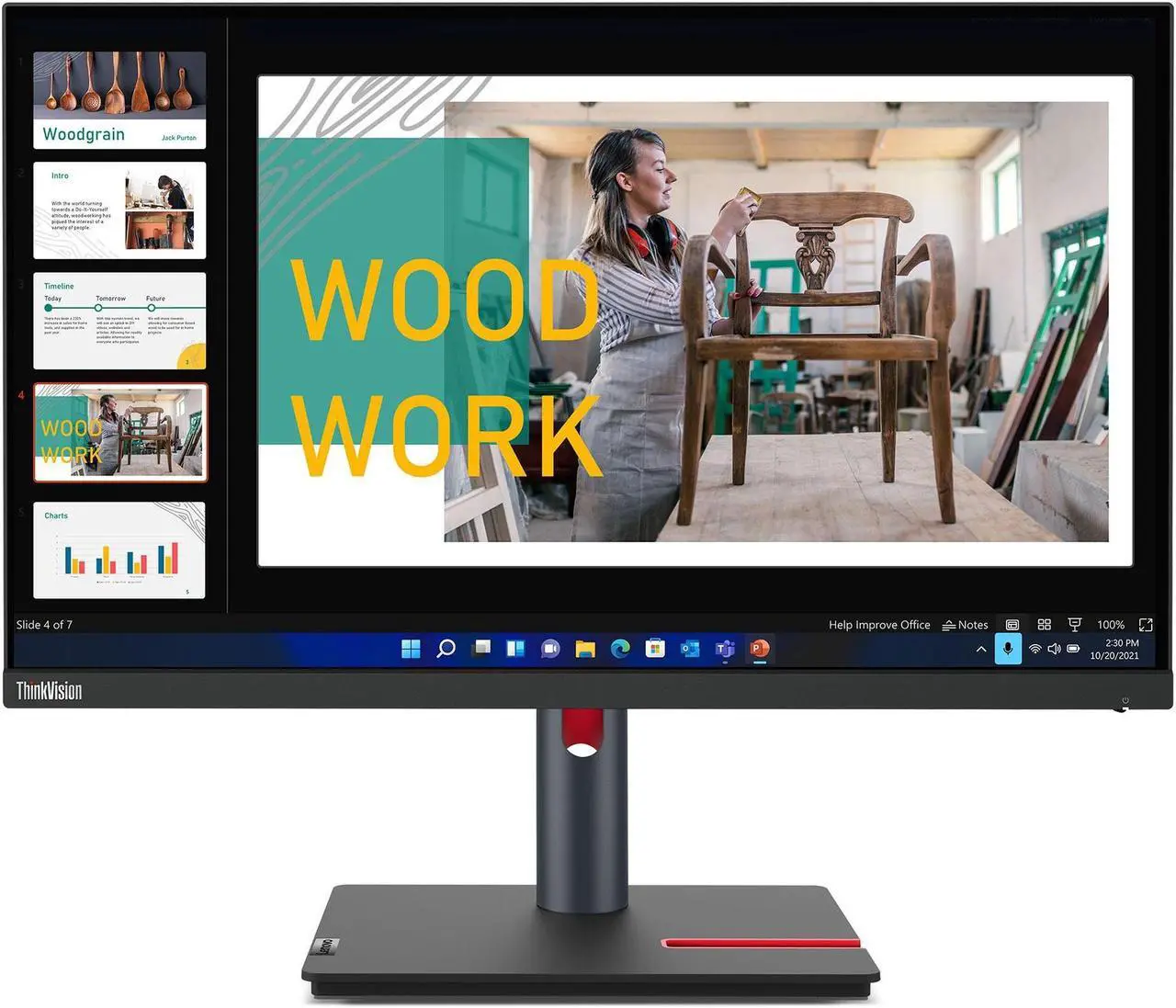 Lenovo P24Q-30 63B4GAR6US 24" Monitor, 60Hz Refresh Rate, 4 ms response ...