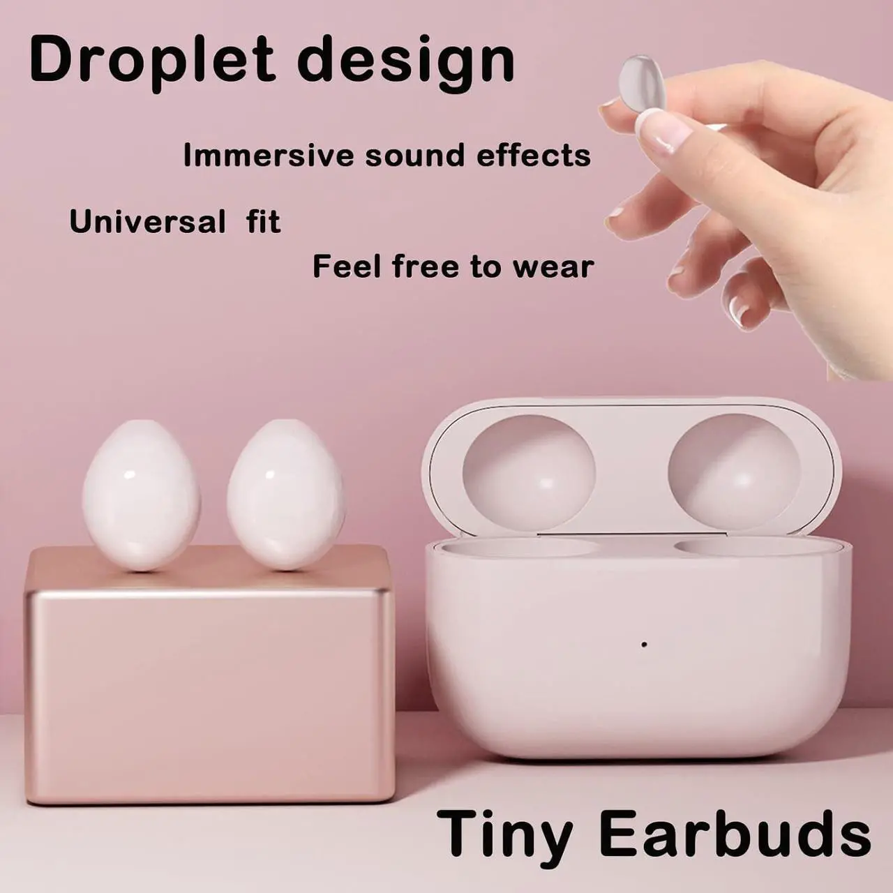 Xmenha Black Wireless Smallest Invisible Earbuds Hidden for Work ...