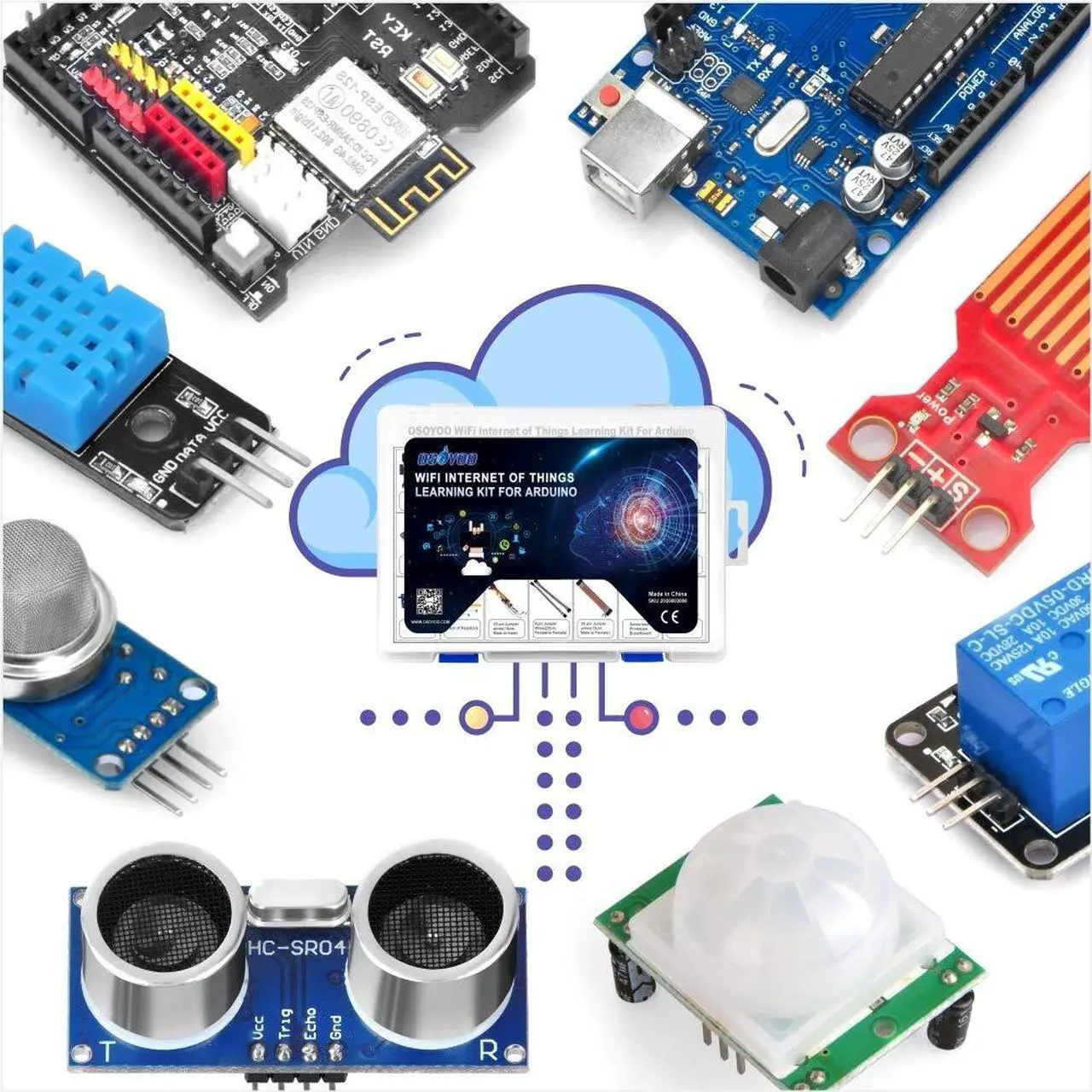 OSOYOO WiFi Internet of Things Learning Kit for Arduino | Include ESP8266 WiFi Shiled | Smart ...