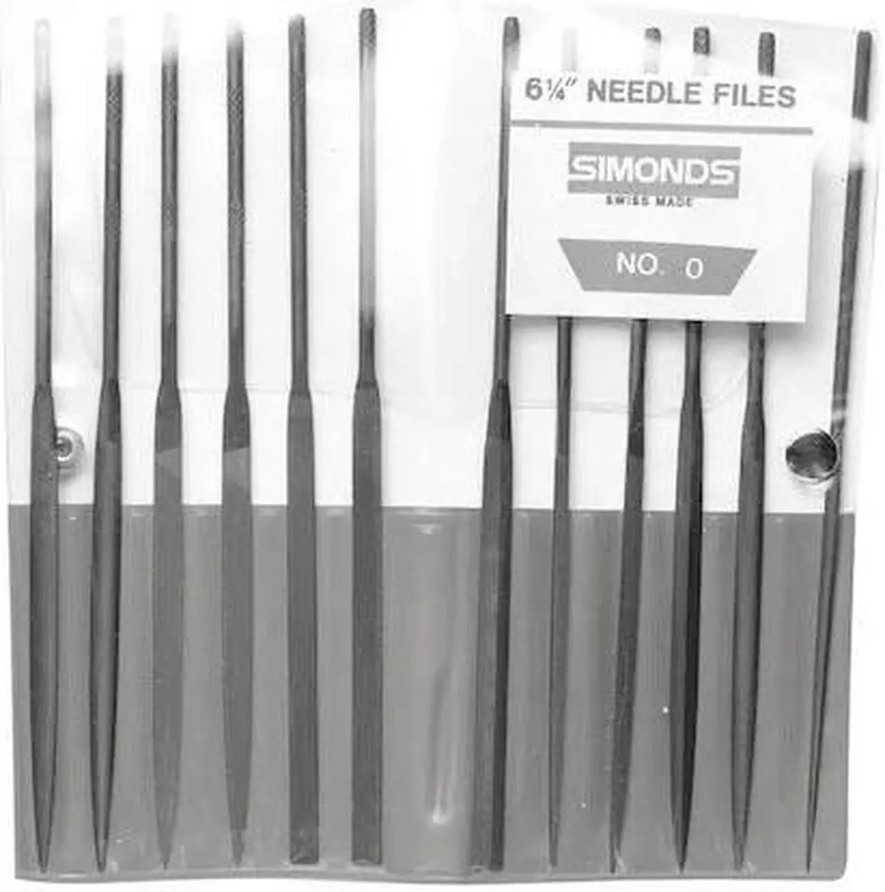 SIMONDS 83551000 Needle File Set,6-1/4in.L,Swiss,Natural - Newegg.com