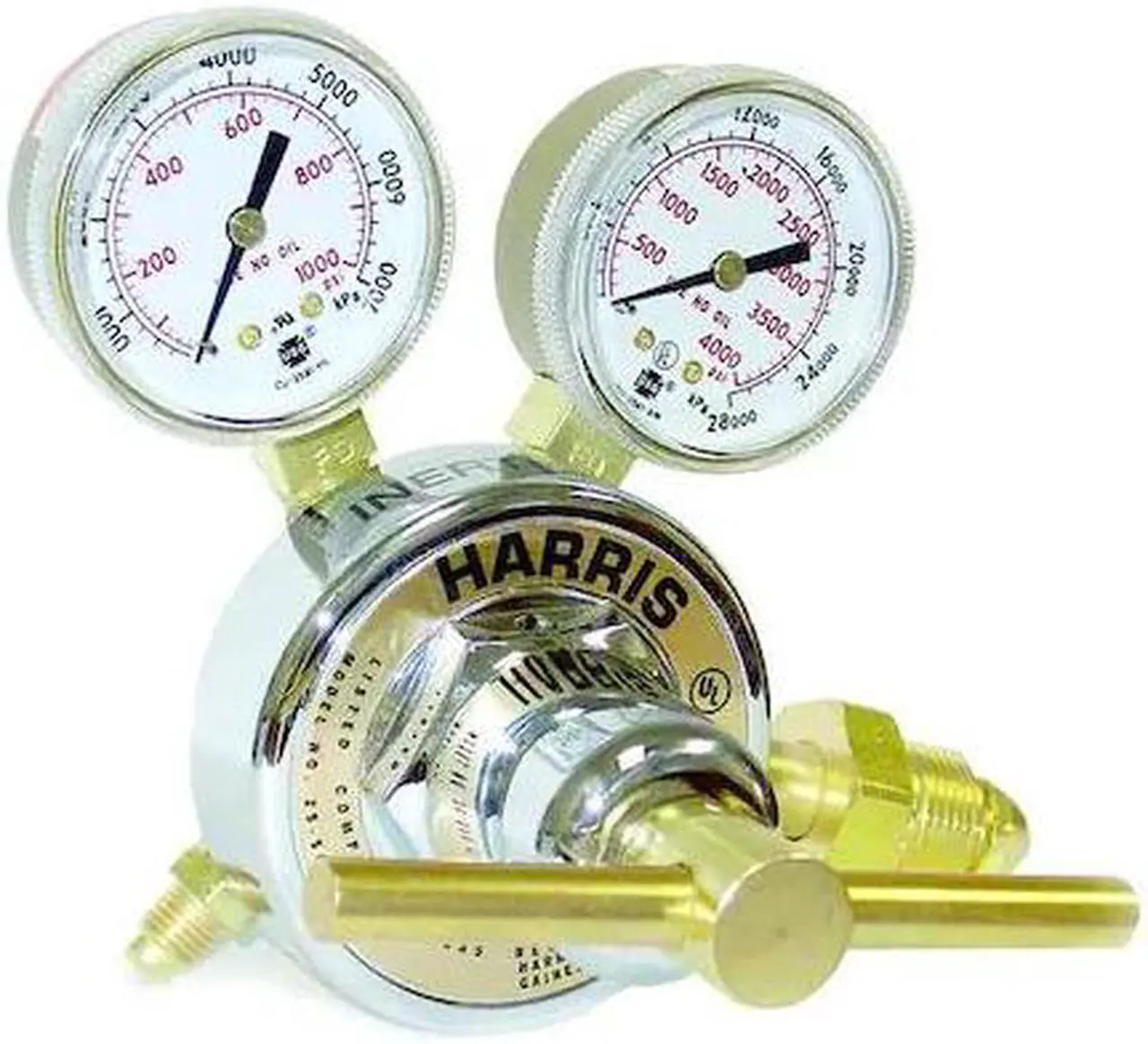 HARRIS 25GX-500-580 Gas Regulator, Nitrogen, Single Stage, 0.965"-14 ...