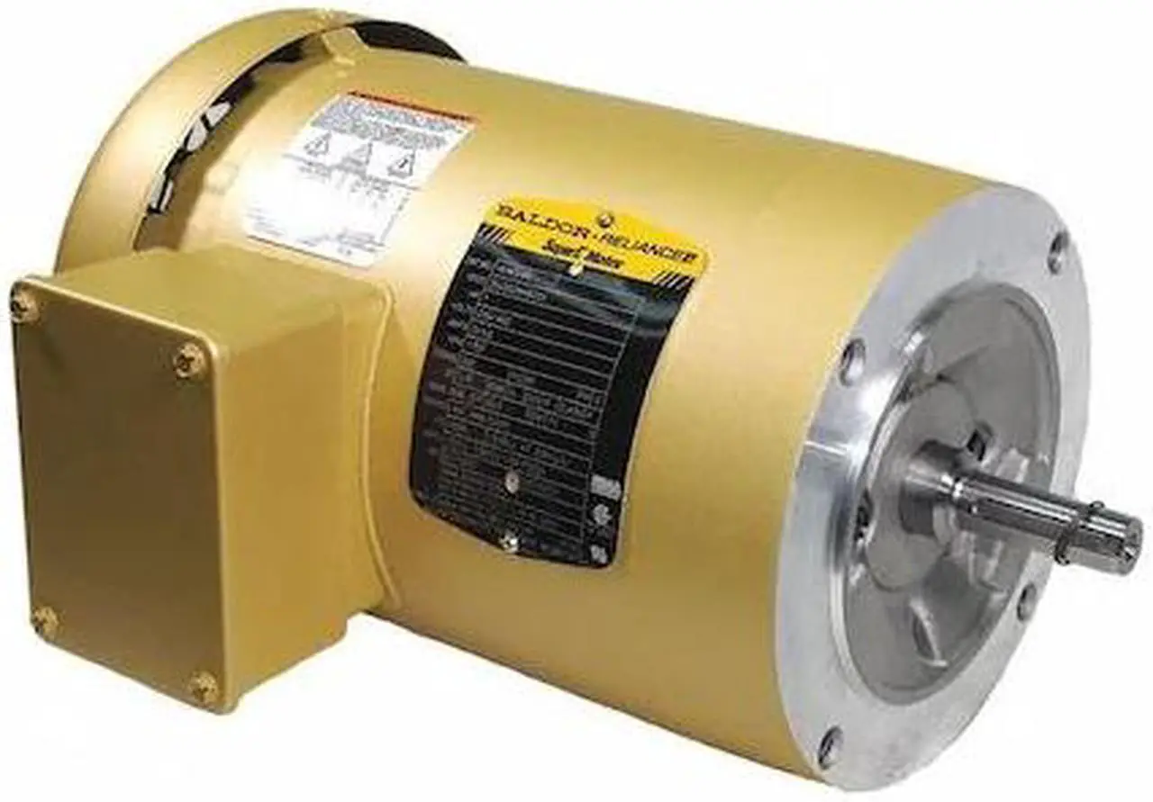 BALDOR ELECTRIC VEM3546 AC Motors, 3-Ph, TEFC, 1 HP, 1760 RPM, Face ...