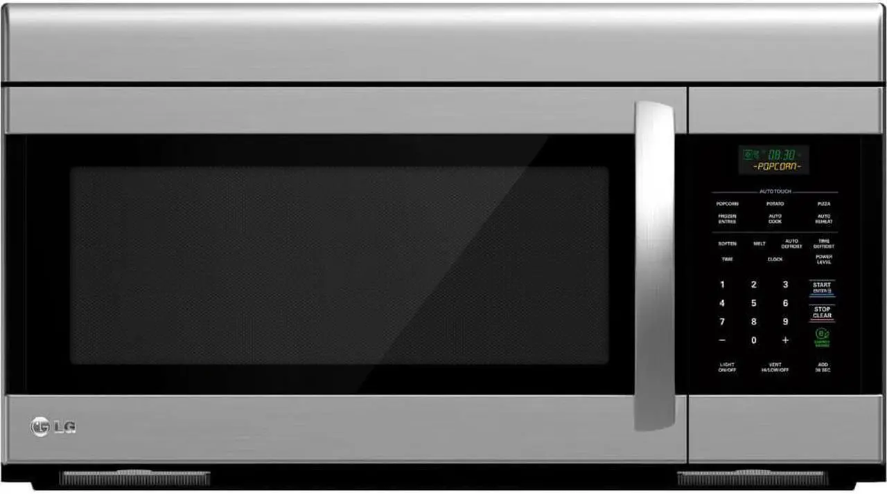 LG LMV1683ST 1.6 cu. ft. Non-Sensor Over-The-Range Microwave Oven ...