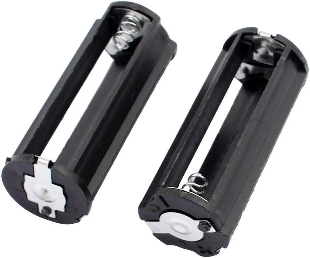 4 Pcs 3 x 1.5V AAA Round Shape Battery Holder Storage Case Box Black ...