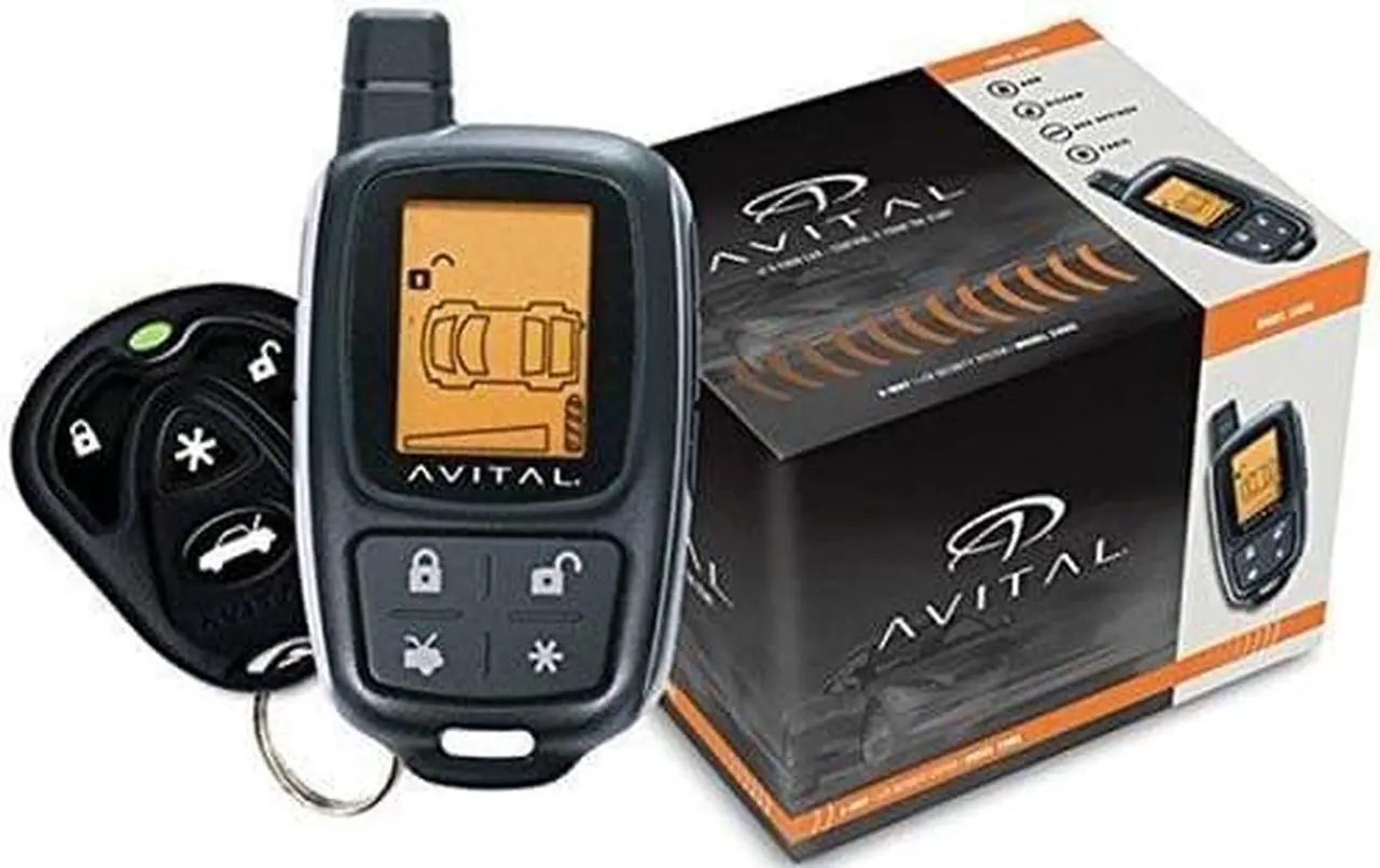 Avital 3305L 3305L Responder 2-Way Security System with 4-Button LCD ...