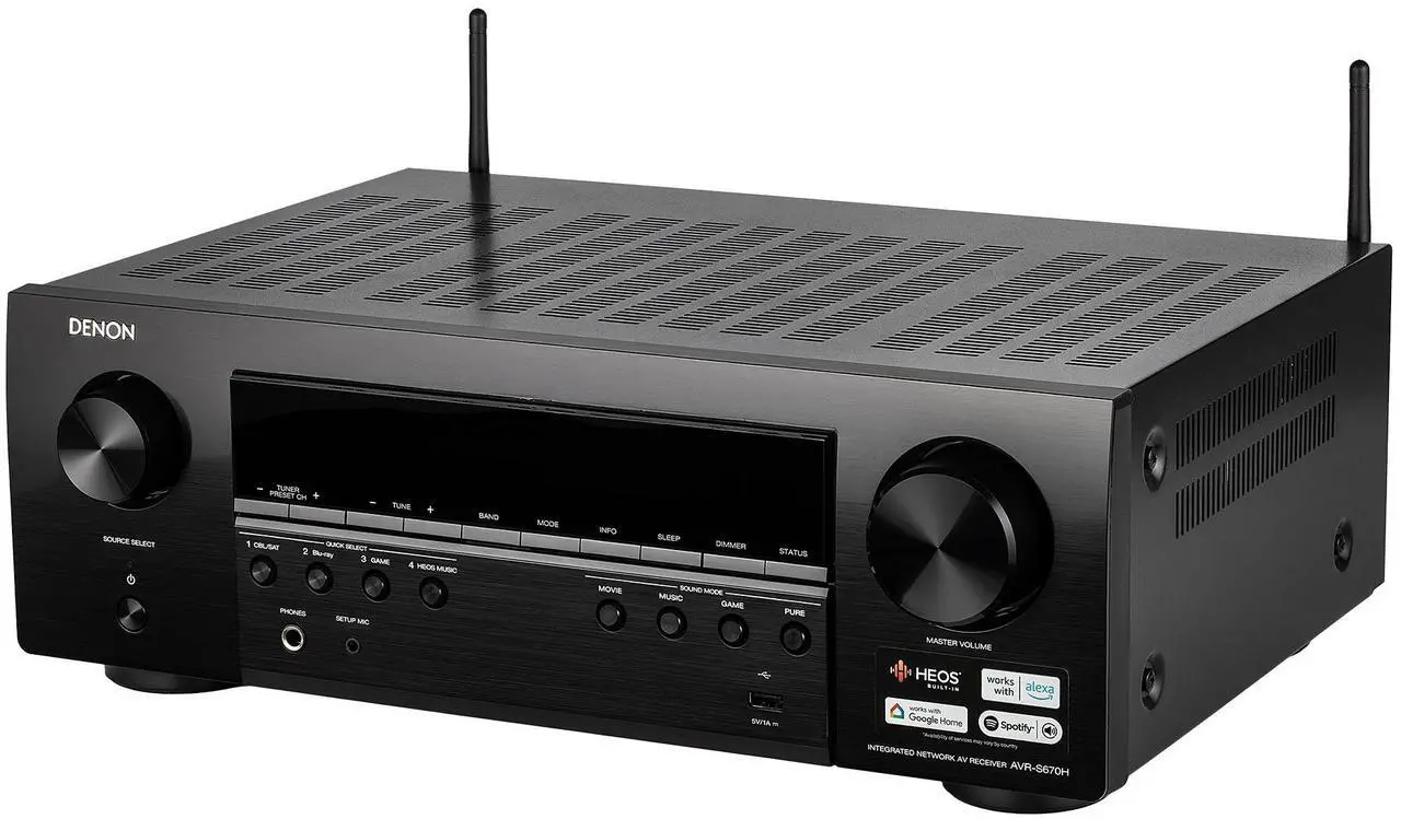 Denon S-Series AVR-S670H 5.2-Channel Network A/V Receiver Bundle ...