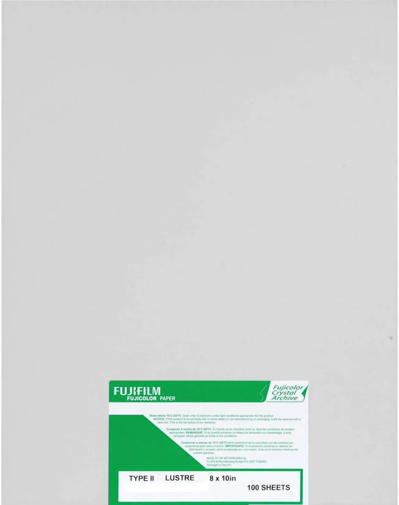 Fujifilm 8x10" Fujicolor Crystal Archive Type II Lustre Paper, 100 ...