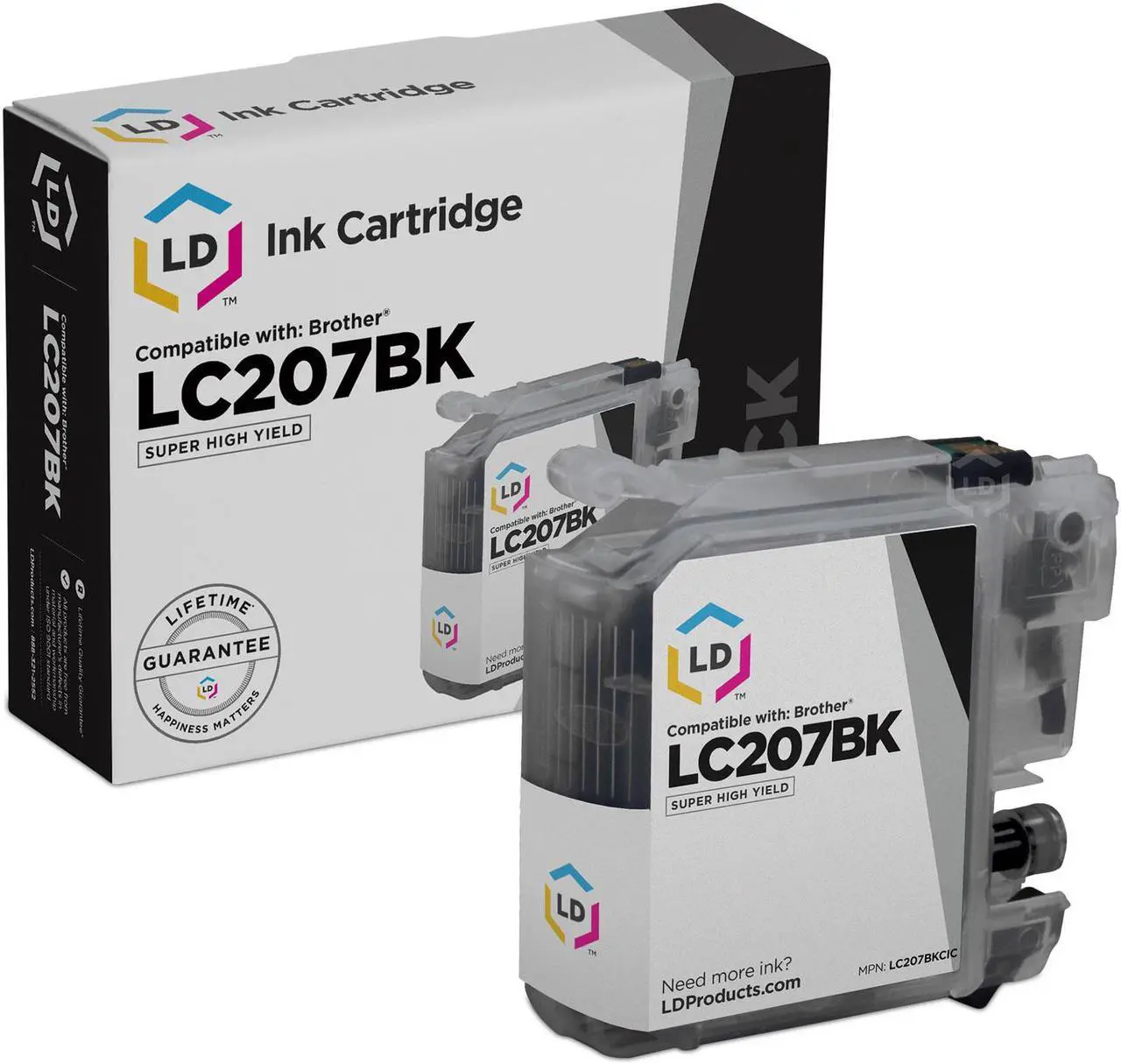 LD Products Compatible Ink Cartridge Replacement for Brother LC207BK ...