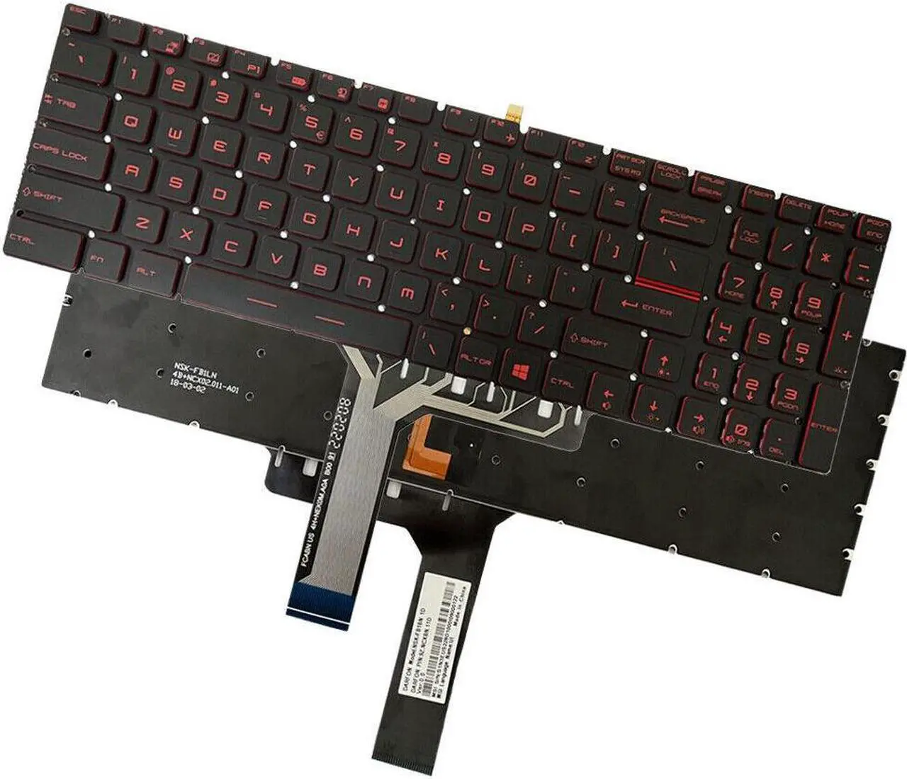 replacement keyboard for MSI GL65 9RC 9SFX 9SEX Bravo 17 A4DDR US with ...
