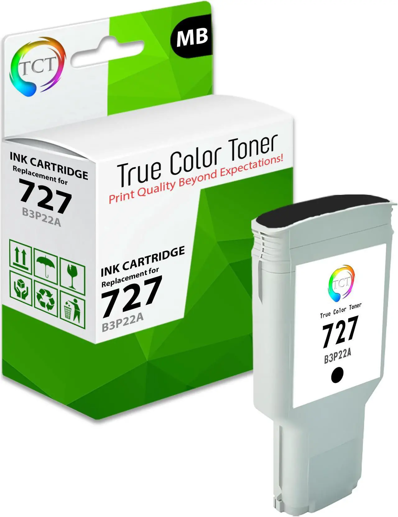TCT 727 Matte Black Ink Cartridge - Premium Compatible Replacement for ...