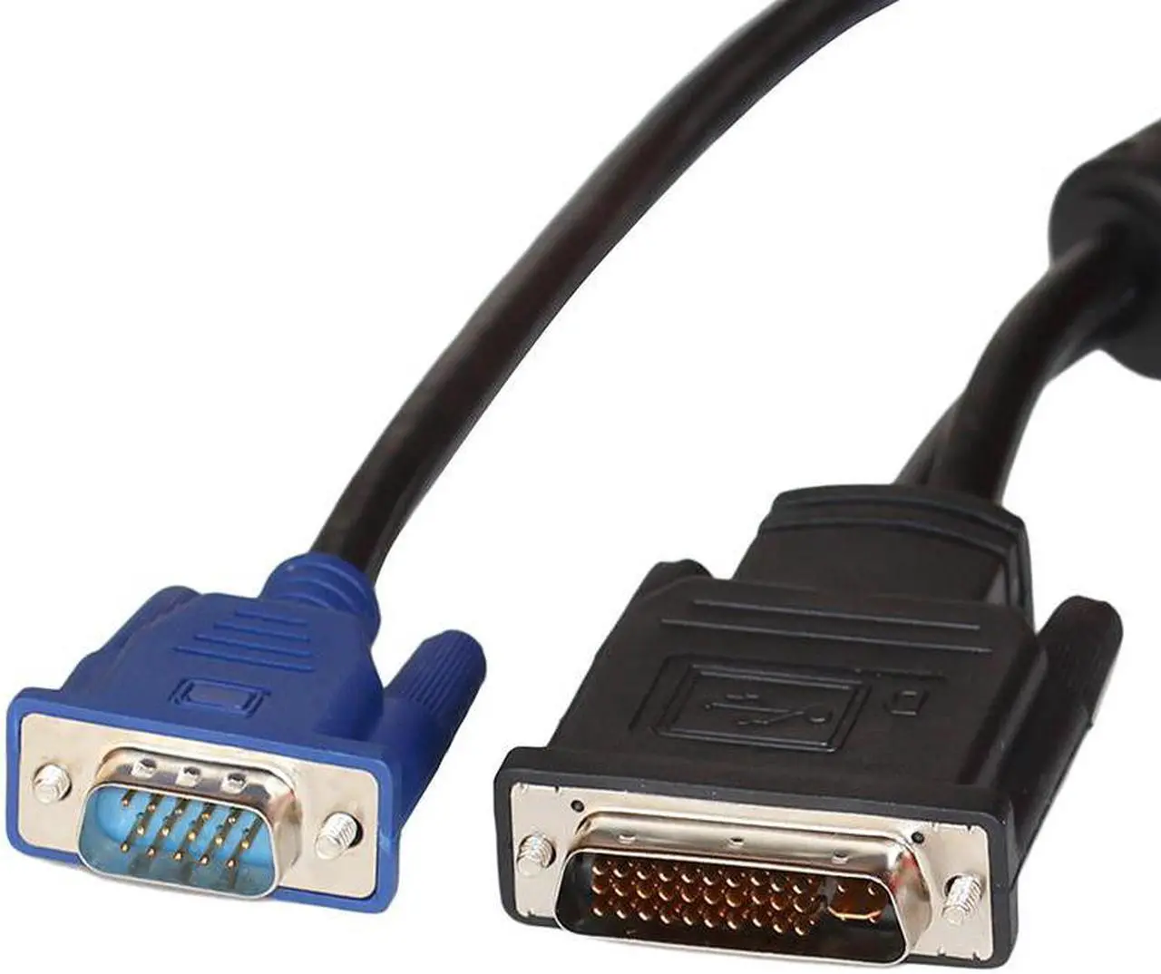 1.7M DVI M1-DA 30+5 pin to VGA Dual link+ USB Projector cable 1.7m ...