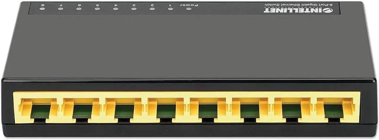 Intellinet 8-Port Gigabit Ethernet Switch, Desktop Size, Green Ethernet ...
