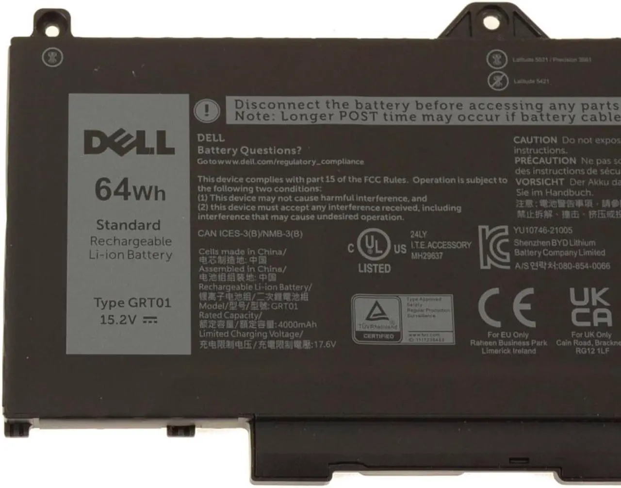 Dell OEM Original Latitude 5521 5421 Precision 3561 4-Cell 64Wh Battery ...