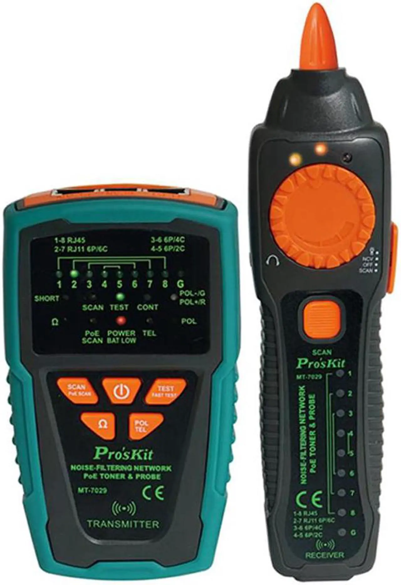 Pro'sKit MT-7029-C Noise-Filtering Cable Network PoE Toner Probe Tester ...