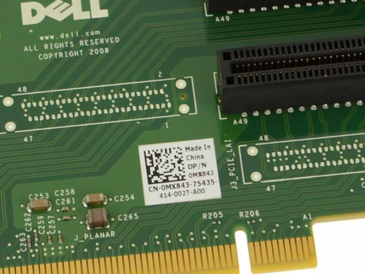 Refurbished: Dell MX843 PCI-E X8 Expansion Slot Riser 2 For PowerEdge ...