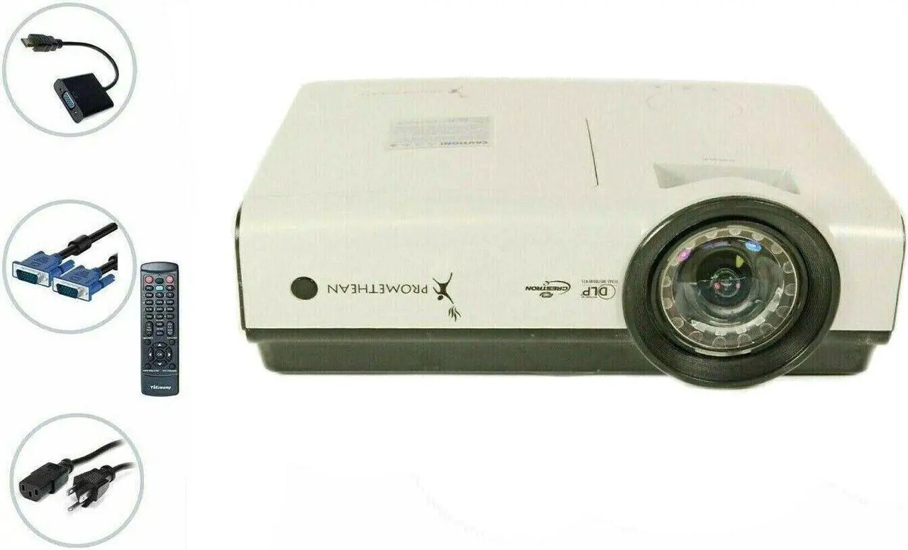 Refurbished: Promethean PRM-32 DLP Projector Short-Throw 3D HDMI ...