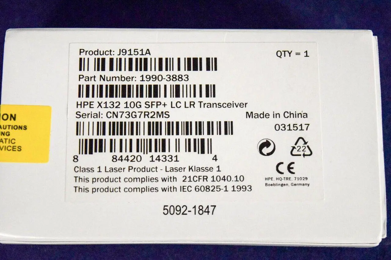 Factory Sealed J9151A GENUINE HP PROCURVE X132 10G SFP+ LC LR ...