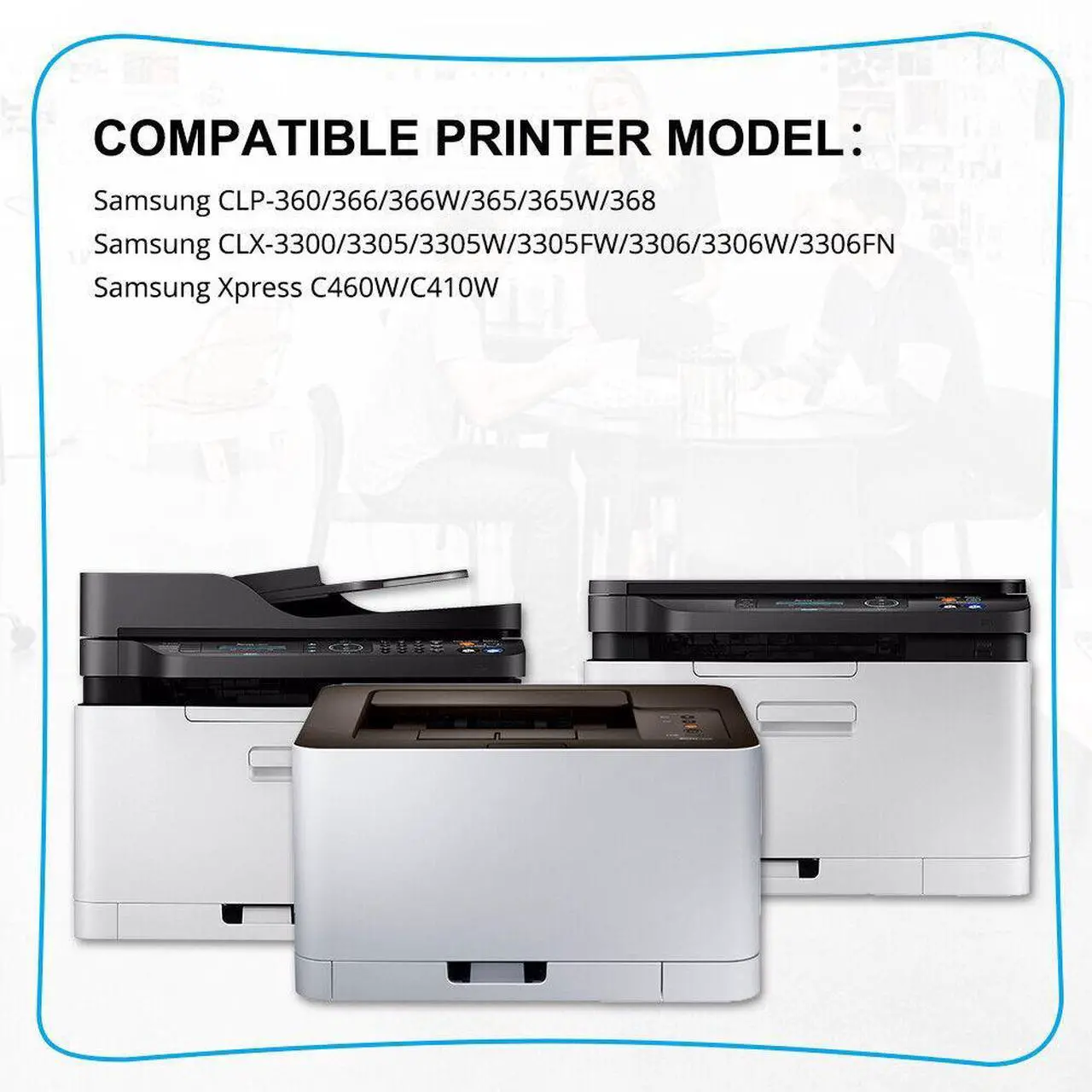 4 Pack CLT-K406S Toner for Samsung 406S CLP-365W CLP-360 CLX-3305FW C410W C460W - Newegg.com