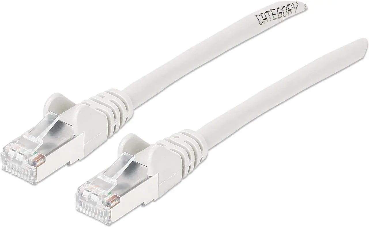 Intellinet Cat6a S/FTP Network Patch Cable, 1 ft., White, 10G, 500 MHz, 100% Copper, 26 AWG ...