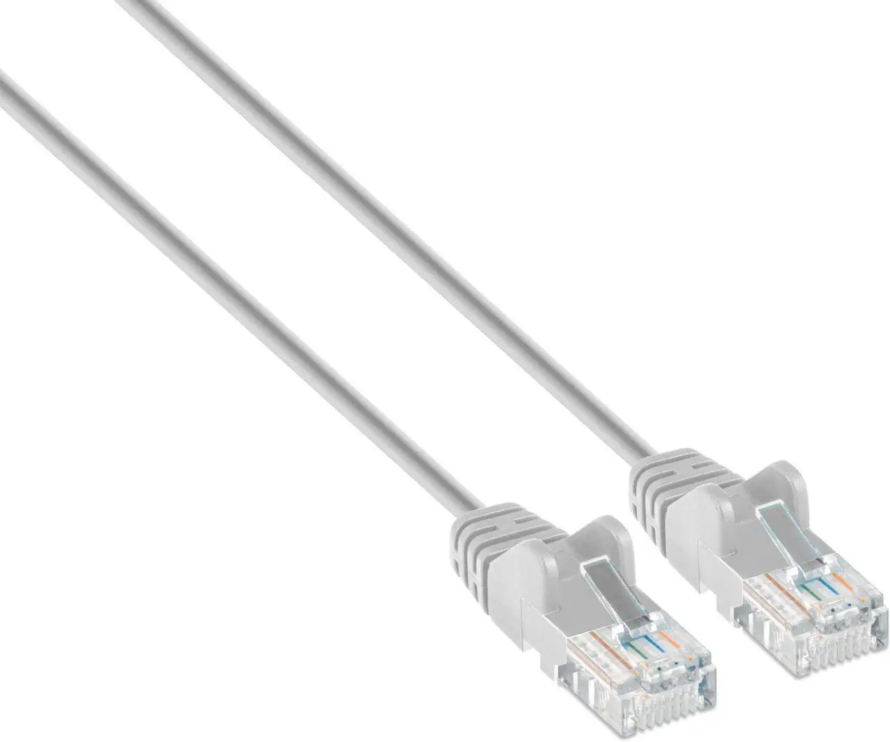 Intellinet Cat6a U/UTP Slim Network Patch Cable, 3 ft., Gray, 10G, 500 ...