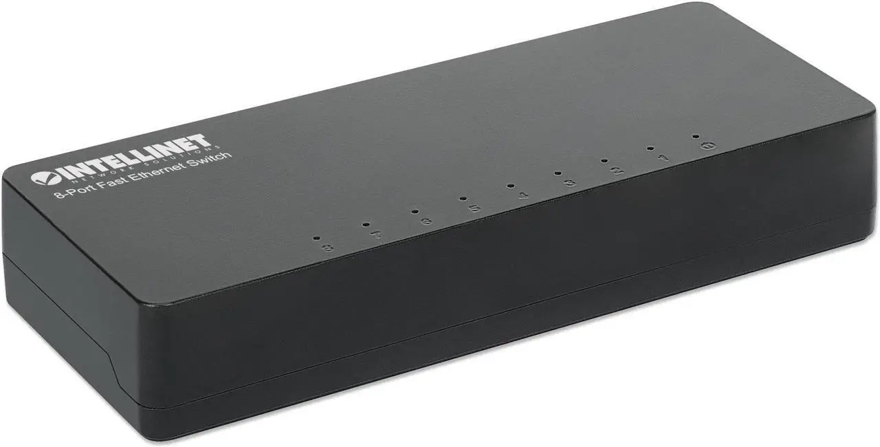 Intellinet 8-Port Fast Ethernet Switch, Desktop Size, Green Ethernet ...